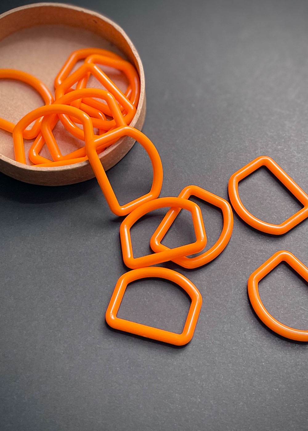 Orange Nylon D Rings, 25mm – Miss Maude