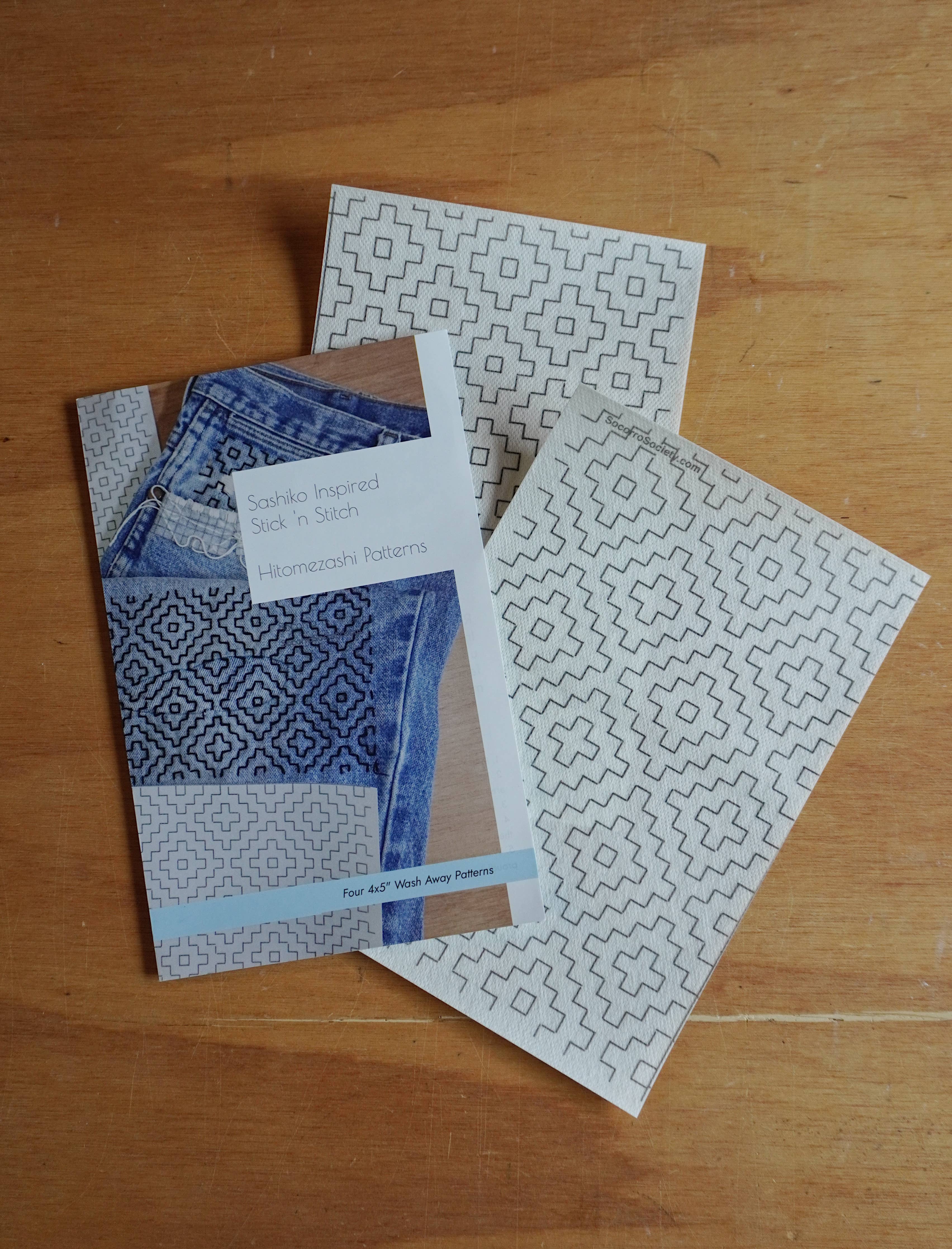 Sashiko Hitomezashi Inspired Mending Stick and Stitch Patterns – Miss Maude