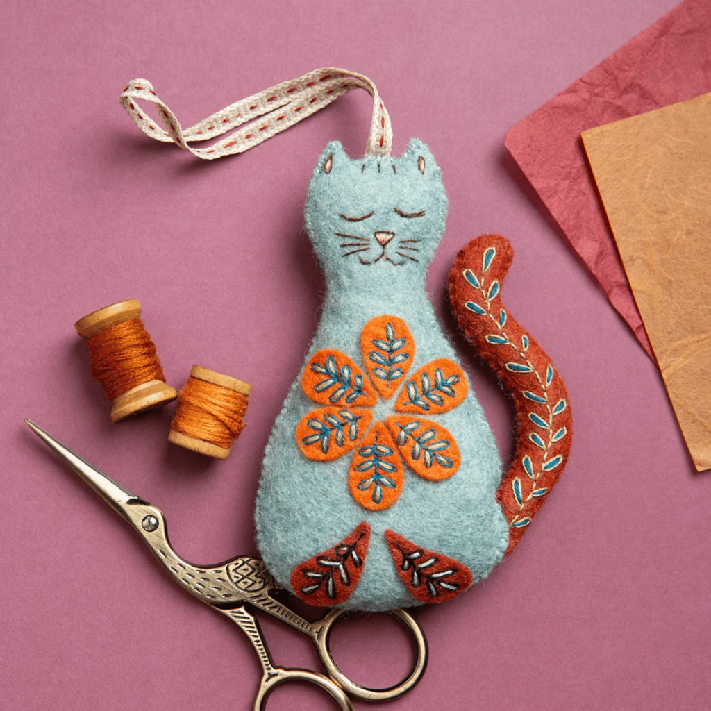 Folk Cat - Felt Hand Stitching Kit, Corinne Lapierre – Miss Maude