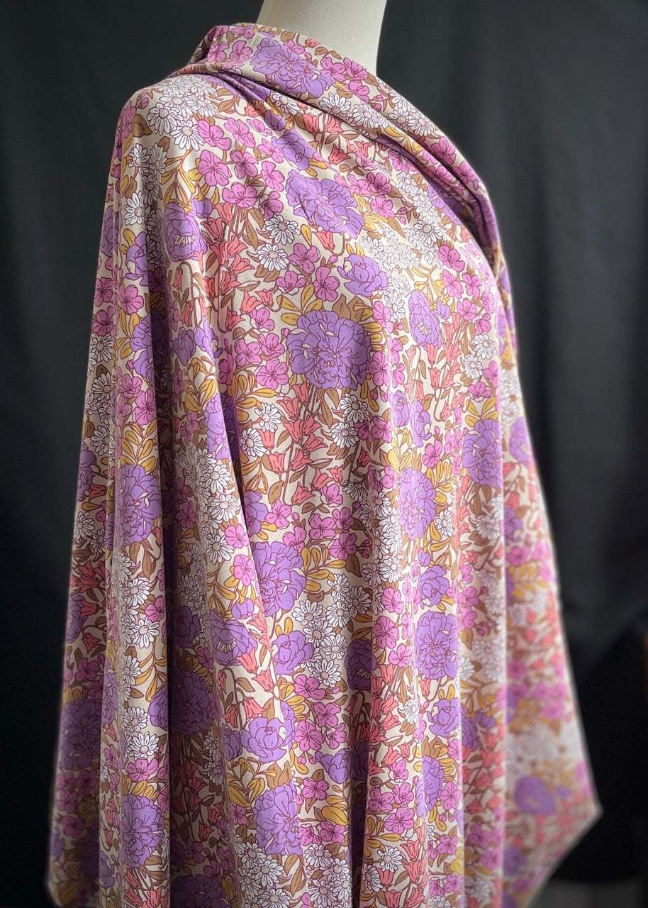 Bouquet lilac - Jersey Knit Cotton Fabric – Miss Maude