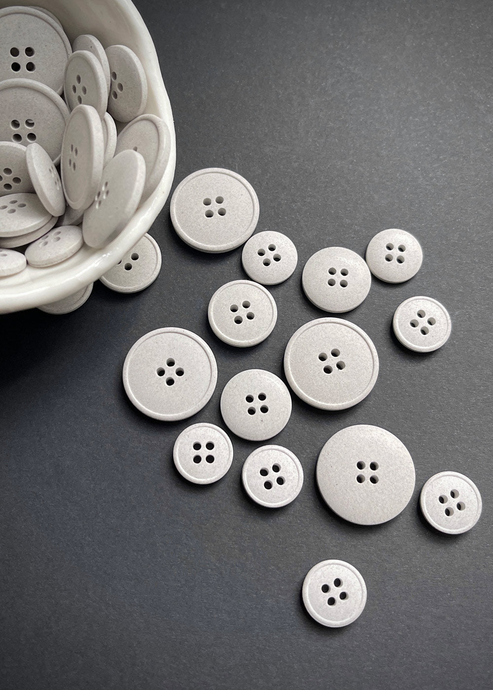 Recycled Hemp Button - Limestone – Miss Maude