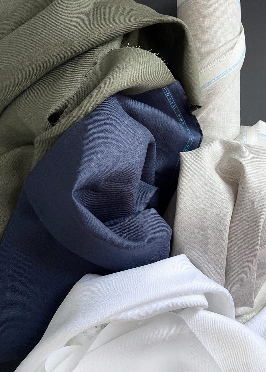 Atelier Belgium Linen Twill - Navy – Miss Maude