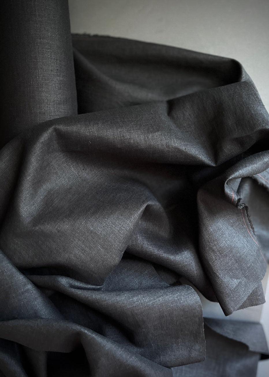 Awa Washed Linen - Black – Miss Maude