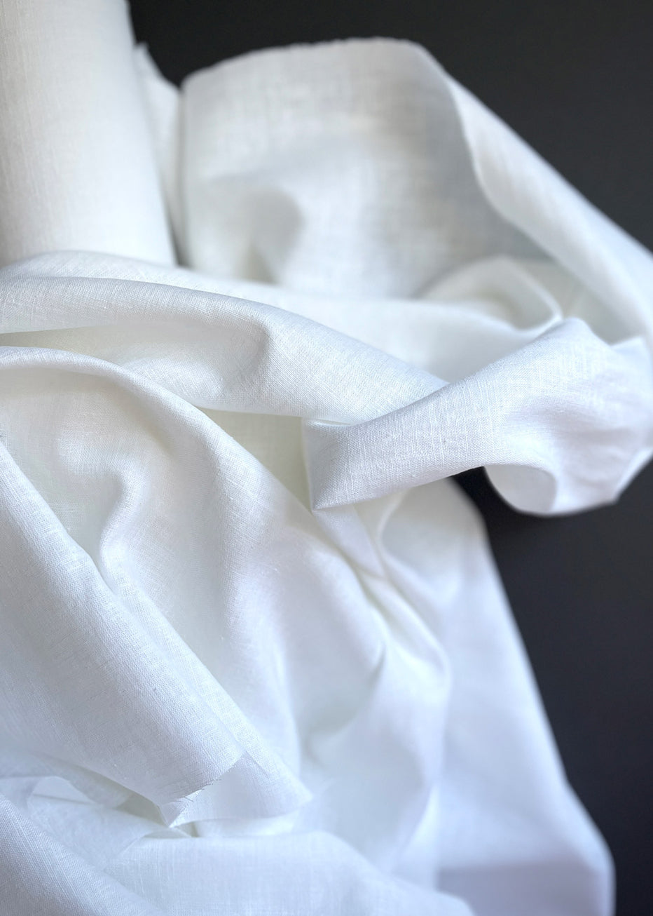 Awa Washed Linen - Bright White – Miss Maude