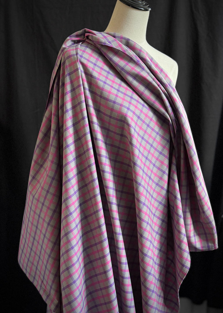 Brushed Cotton Check - Purple Rain – Miss Maude