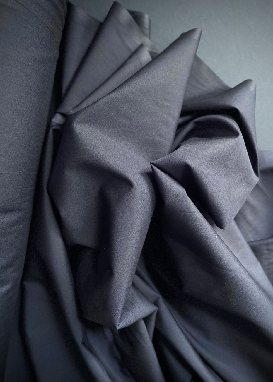 Go to Organics - Fine Cotton Poplin. Dark Ink Navy – Miss Maude