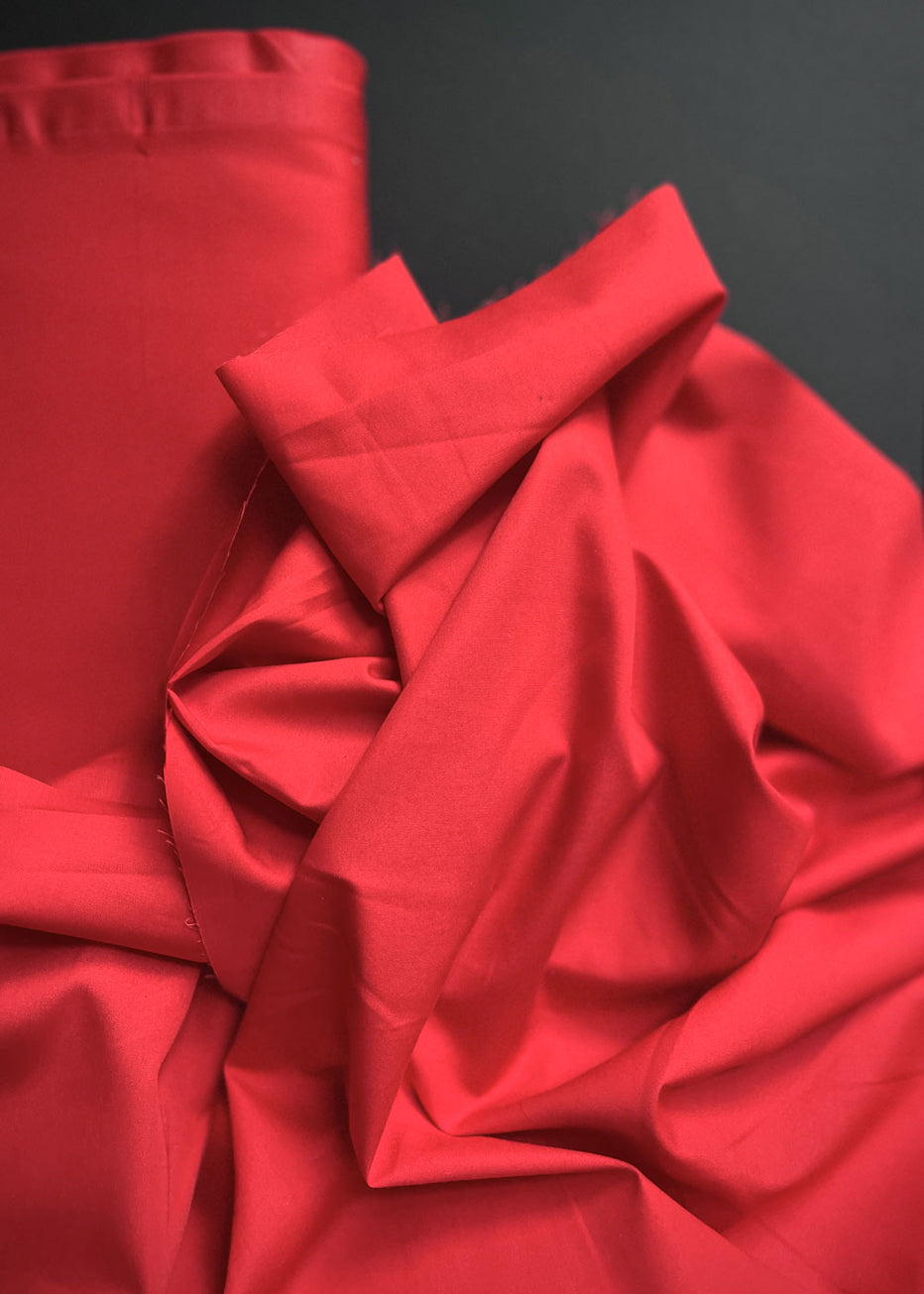 Go to Organics - Fine Cotton Poplin. Tomato Red – Miss Maude