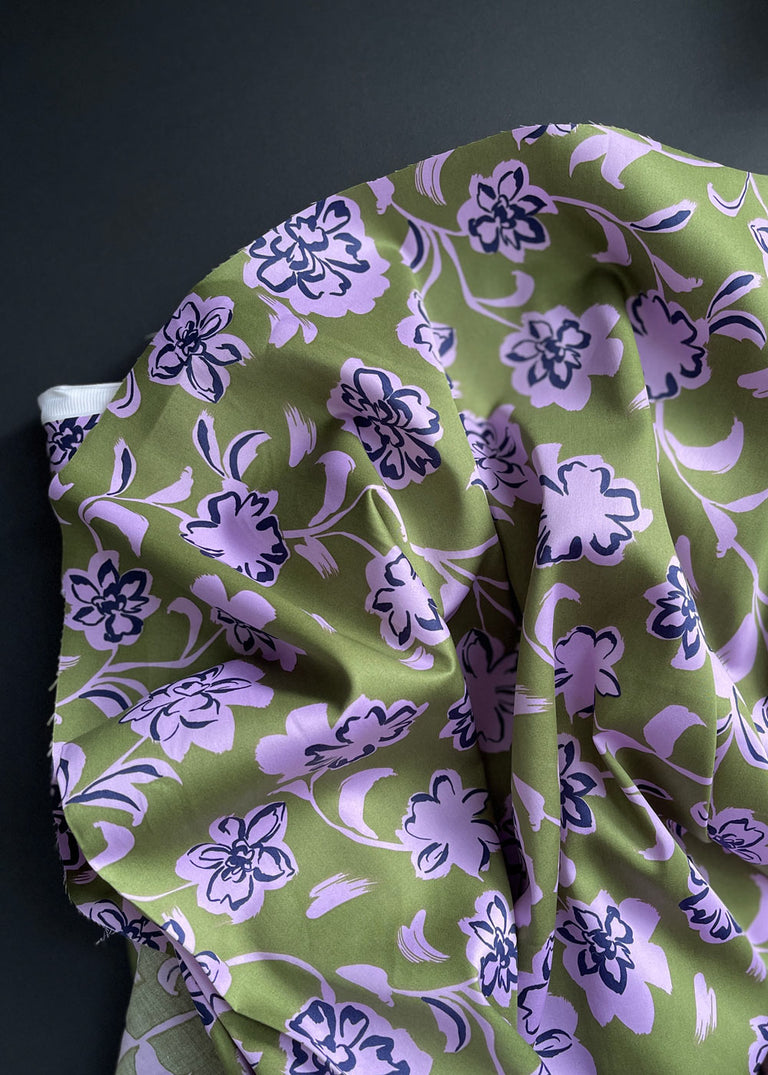 Paige Floral, Cotton Sateen Fabric – Miss Maude