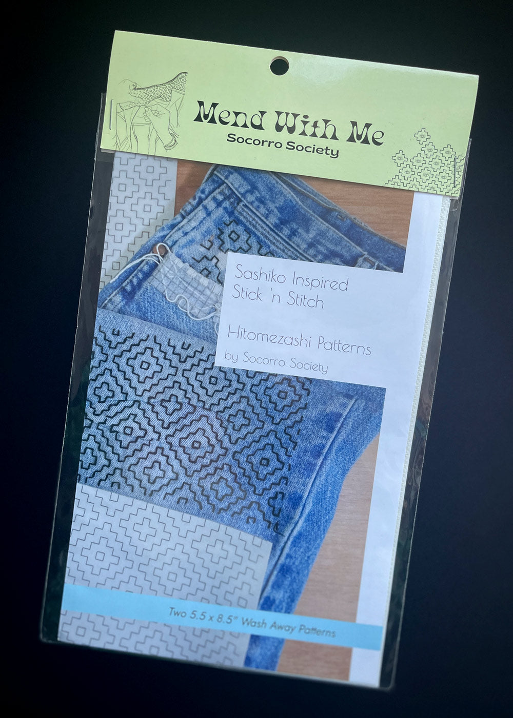 Sashiko Hitomezashi Inspired Mending Stick and Stitch Patterns – Miss Maude