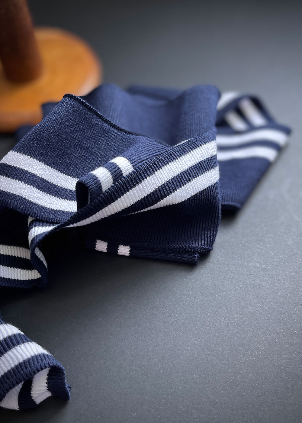 ️Striped Cotton Rib - Navy + White – Miss Maude