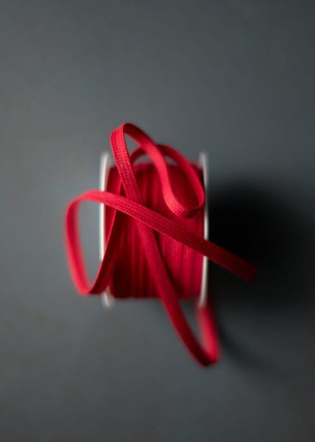 Cotton 10mm Drawstring. Red – Miss Maude