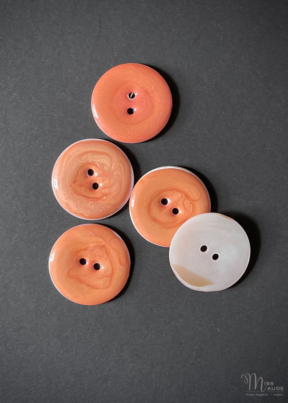 Orange Shell Buttons
