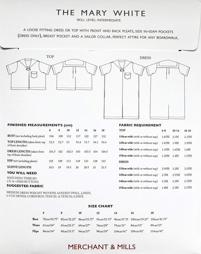 Merchant & Mills Mary White Top and Dress – Miss Maude