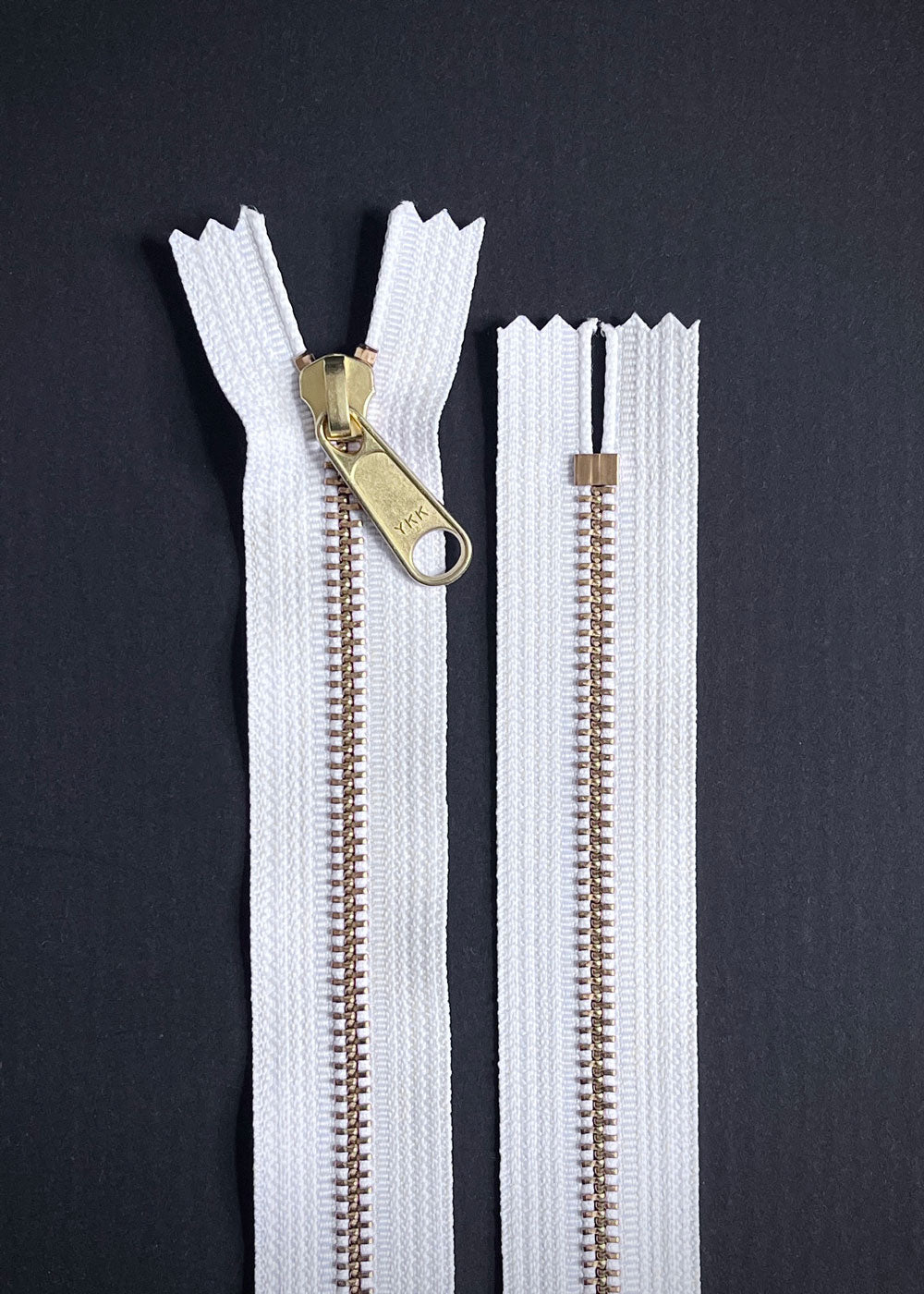 YKK Heavy Duty, Brass Long Pull, Closed End Zip - 23cm – Miss Maude