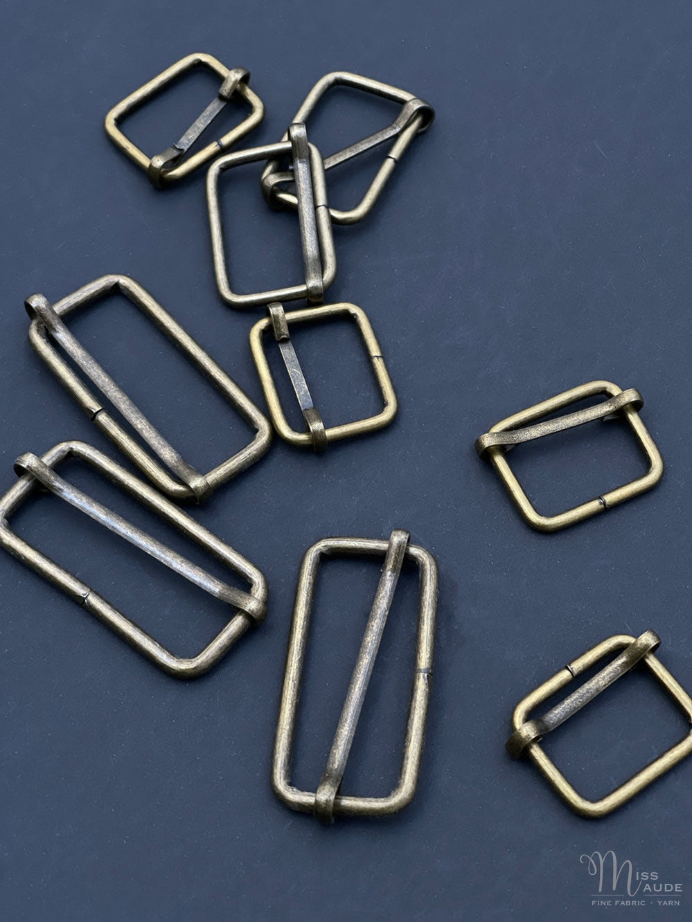 Antique Brass Metal Adjustable Slider - Various sizes – Miss Maude